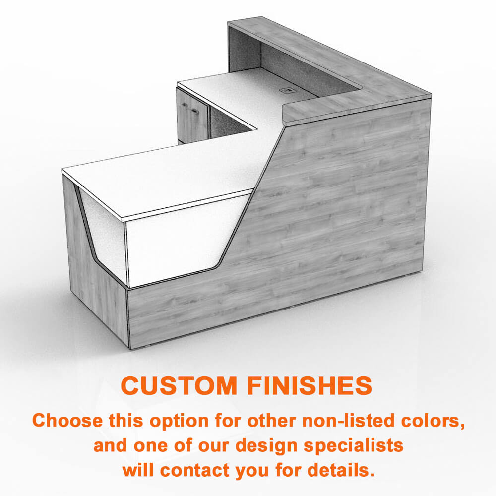 Single Person Reception Desk - Solide Reception Desk L Shape